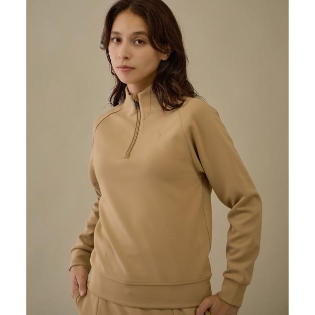 ジュン＆ロぺ（JUN&ROPE’）/【NOIR】【セットアップ対応】ハーフジップ長袖スタンドプルオーバー