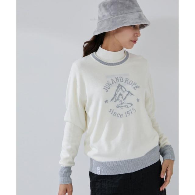 ジュン＆ロぺ（JUN&ROPE’）/マウンテン柄クルーネックニット