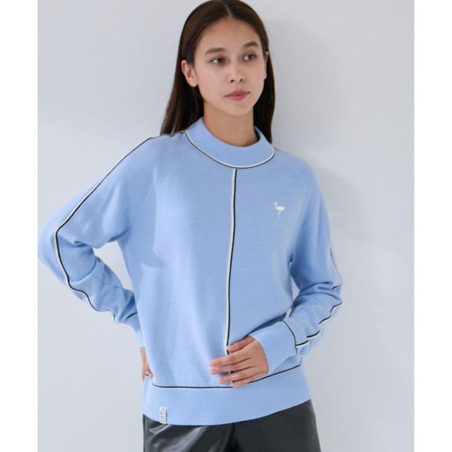 ジュン＆ロぺ（JUN&ROPE’）/配色ライン使いモックニット