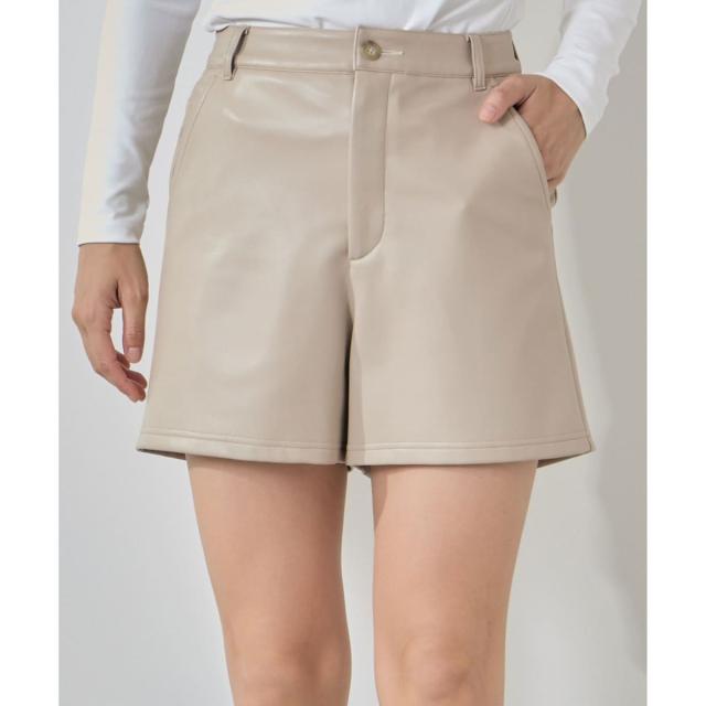 ジュン＆ロぺ（JUN&ROPE’）/レザーライクショートパンツ/Oggi掲載