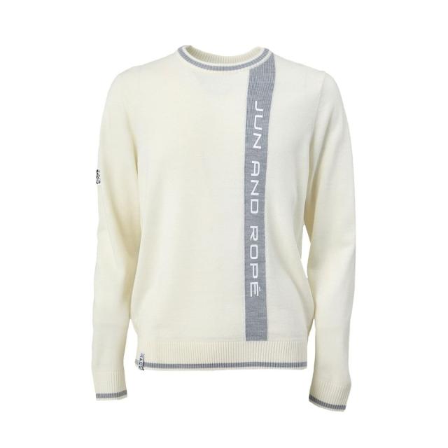 ジュン＆ロぺ（JUN&ROPE’）/インターシャロゴ入り長袖ニット