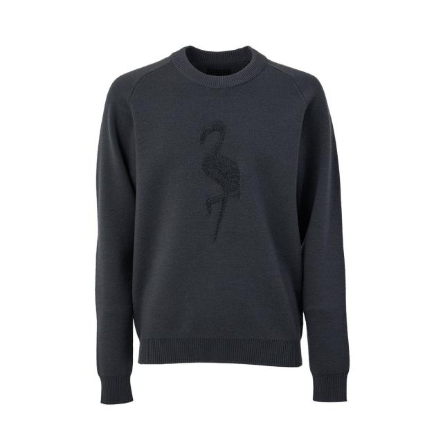 ジュン＆ロぺ（JUN&ROPE’）/【NOIR】フラミンゴモチーフクルーセーター