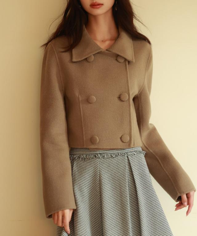 セゾン ド パピヨン（SAISON DE PAPILLON）/ダブルボタンショート丈チェスターコート