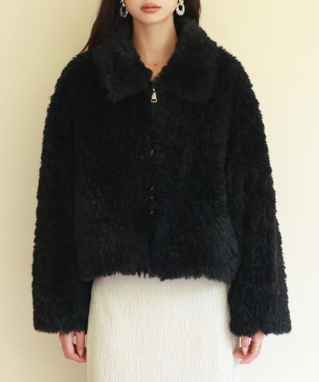 セゾン ド パピヨン（SAISON DE PAPILLON）/モコモコショート丈ボアコート