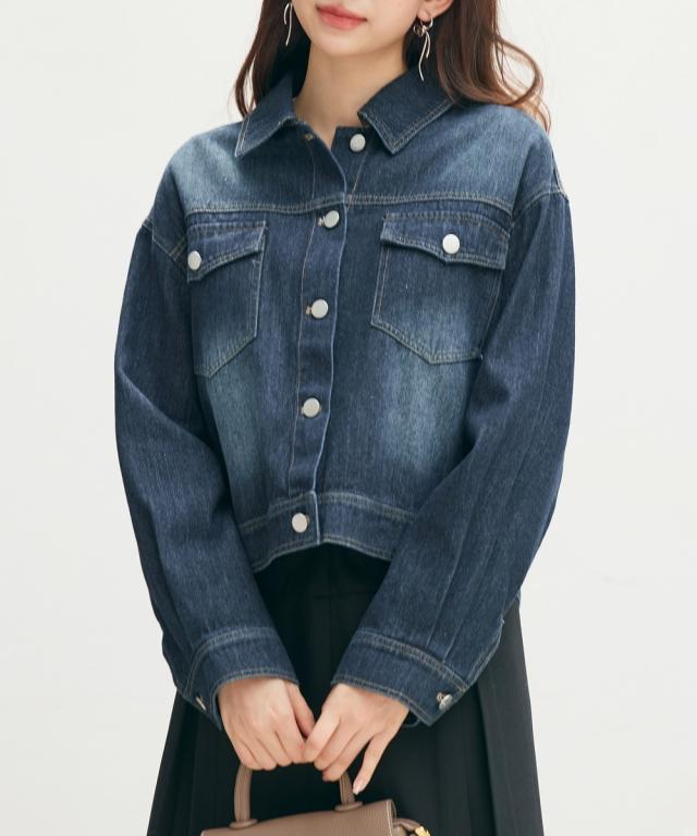 セゾン ド パピヨン（SAISON DE PAPILLON）/トラッカーデニムウォッシュ加工ジャケット