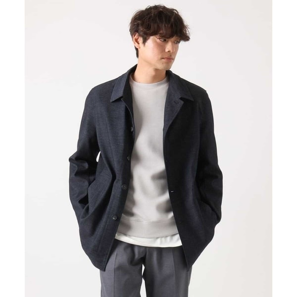 アー・ヴェ・ヴェ（a．v．v）/【洗濯機で洗える】スマートシャンブレーステンカラーショートコート(ON/OFF兼用 セットアップ可)