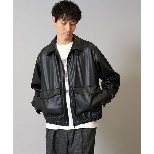 アー・ヴェ・ヴェ（a．v．v）/【洗濯機で洗える】フェイクレザーブルゾン