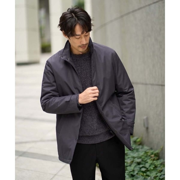 アー・ヴェ・ヴェ（a．v．v）/【軽撥水/防風】SORONA中綿スタンドブルゾン