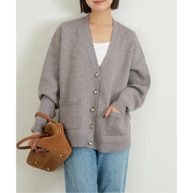 ユー バイ スピック＆スパン（U by SPICK&SPAN）/ハートボタンVカーディガン