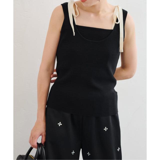 ユー バイ スピック＆スパン（U by SPICK&SPAN）/コットンリボンノースリニット