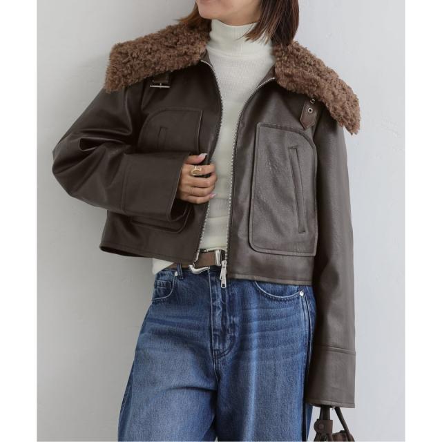 ユー バイ スピック＆スパン（U by SPICK&SPAN）/フェイクレザーショートブルゾン