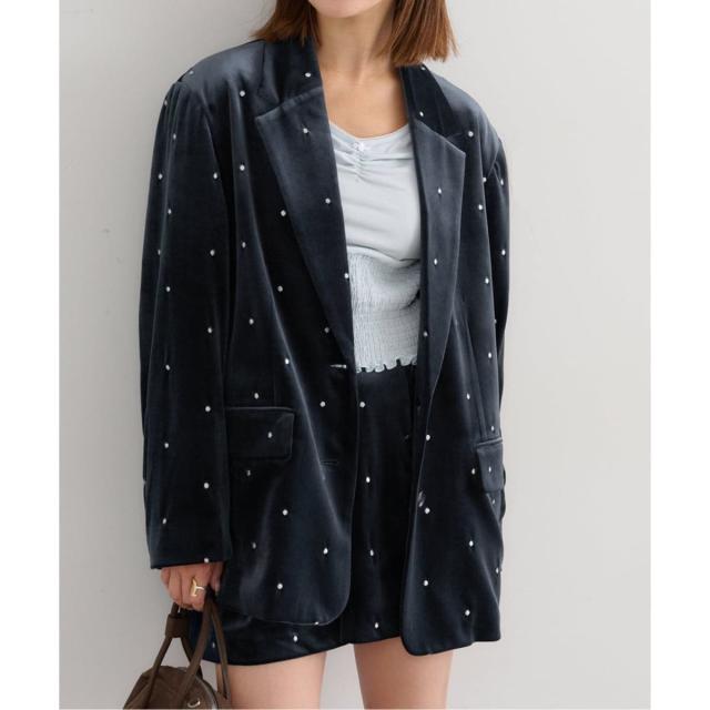 ユー バイ スピック＆スパン（U by SPICK&SPAN）/ドット刺繍ベロアジャケット