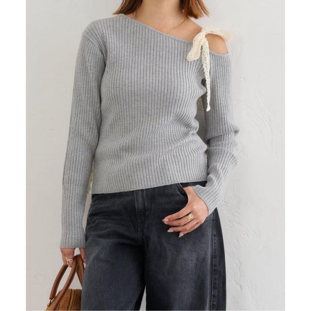 ユー バイ スピック＆スパン（U by SPICK&SPAN）/リボンレースリブKNIT