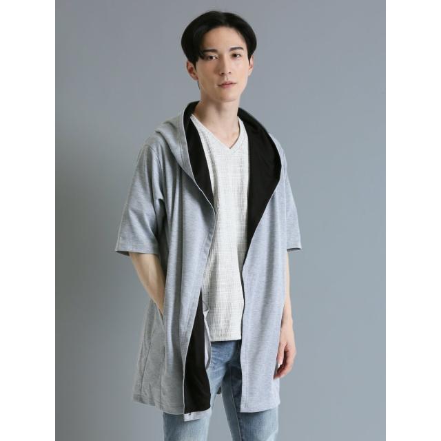 セマンティックデザイン/5分袖 トッパーカーディガン