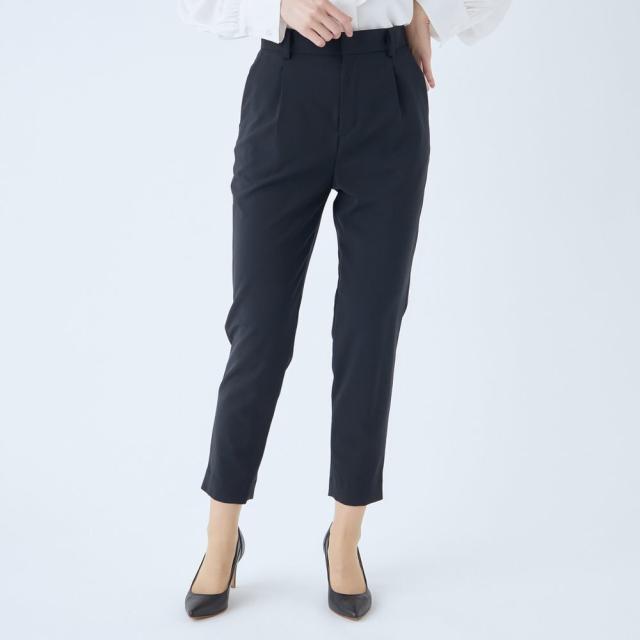 スーツセレクト（SUIT SELECT）/【オールシーズン】洗える1タックテーパードストレッチパンツ ネイビー無地 セットアップ商品