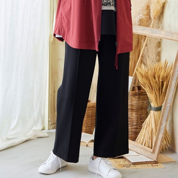 ミゼール（missel）/〔あったか素材〕ピンタックストレートパンツ