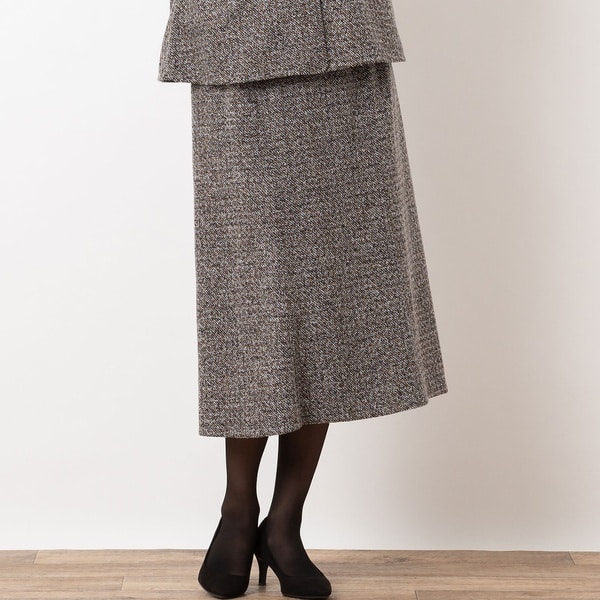 ミゼール（missel）/【一部店舗限定・セットアップ可】起毛ツイル セミフレアスカート