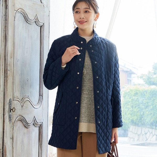 ミゼール（missel）/ダイヤ柄 中綿キルティング コート