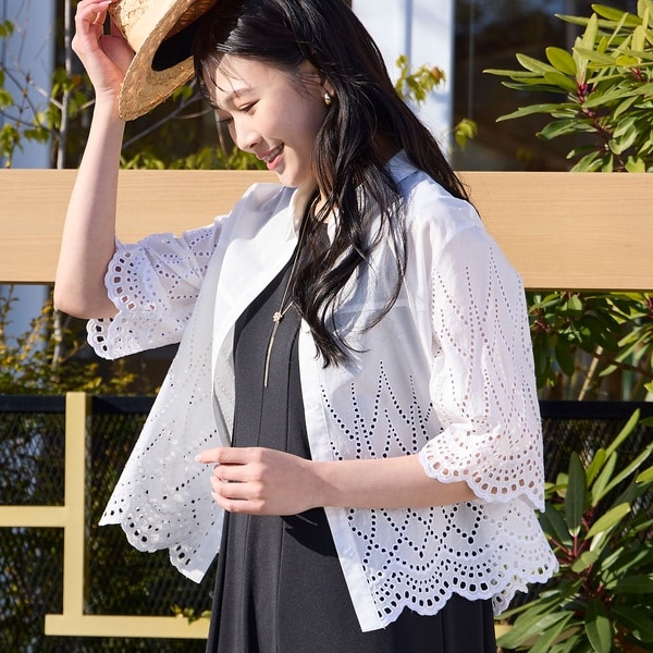 ミゼール（missel）/【洗える】アイレットレースシャツ