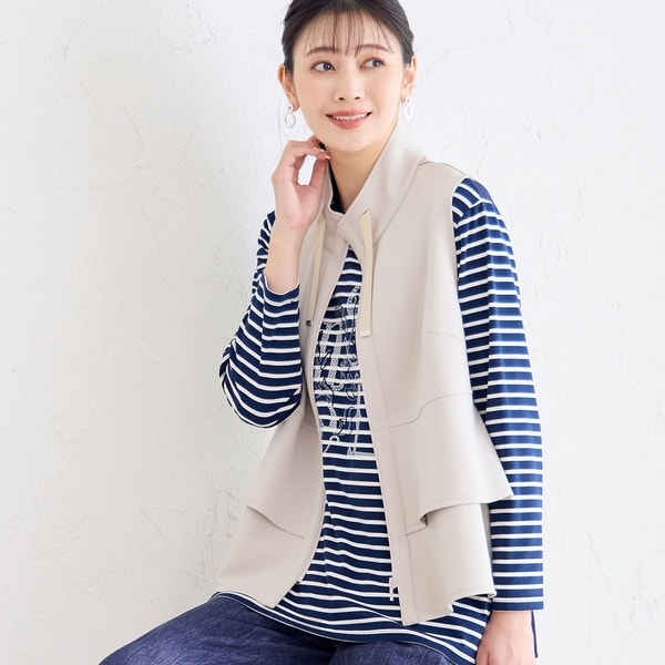 ミゼール（missel）/【洗える】フリルデザインベスト