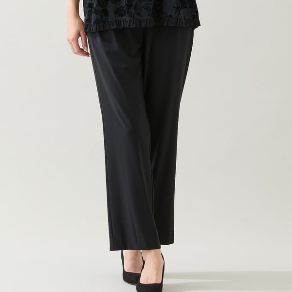 ミゼール（missel）/【洗える・セットアップ可能・3L/4Lサイズあり】漆黒ストレートパンツ