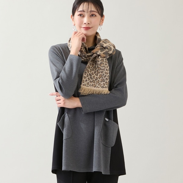 ミゼール（missel）/【保温性・洗える・3L/4Lサイズあり】バイカラーチュニック