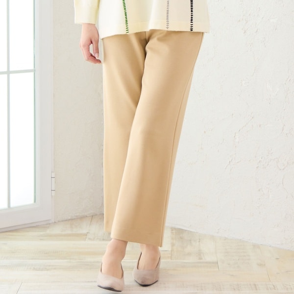 ミゼール（missel）/【保温性・洗える・3L/4Lサイズあり】セミワイドストレートパンツ