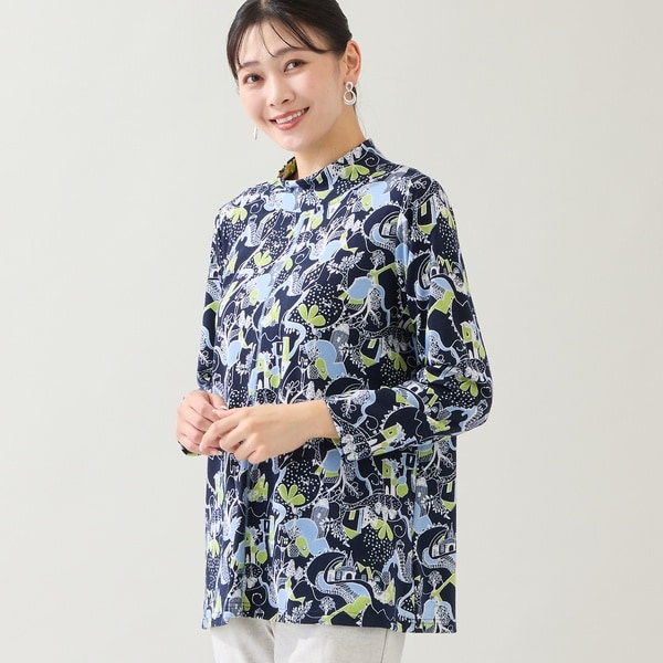 ミゼール（missel）/【洗える・日本製・3L/4Lサイズあり】メルヘンタウン柄カットソー