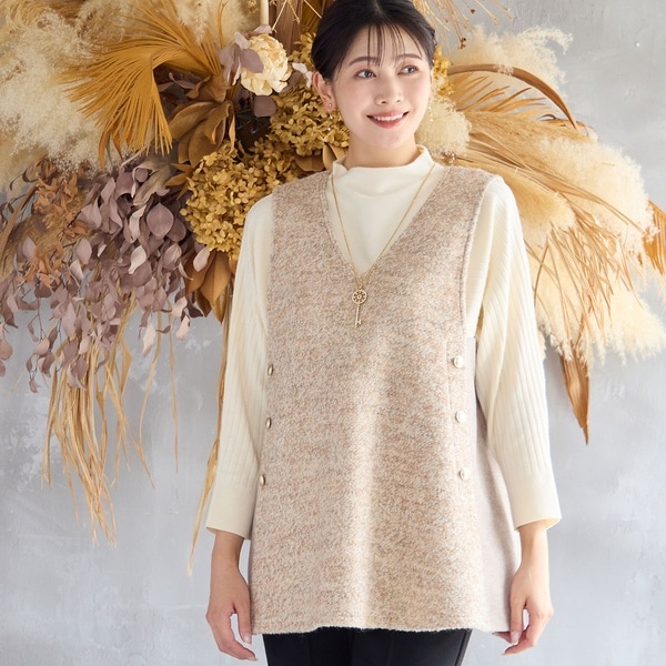 ミゼール（missel）/ループニット Vネックベスト