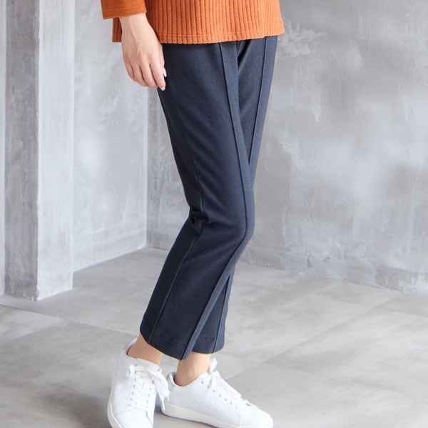 ミゼール（missel）/【快適保温素材・洗える・日本製・3L/4L】ピンタック入り美ラインパンツ