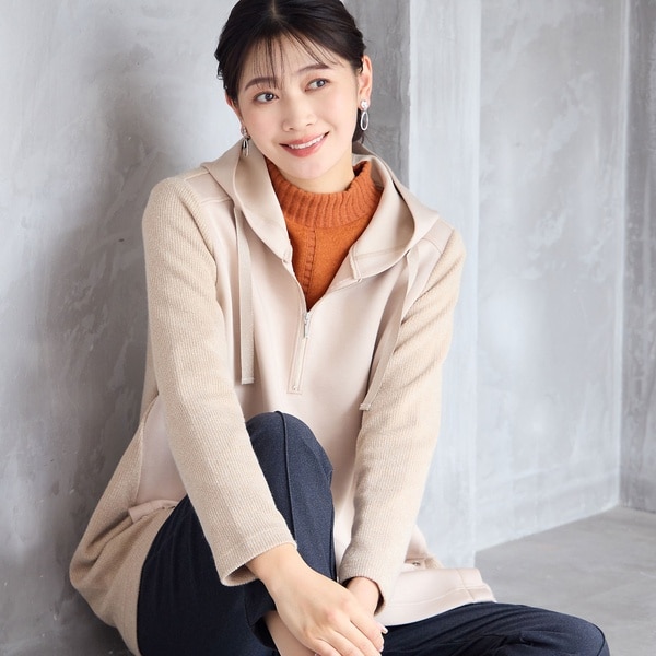 ミゼール（missel）/【洗える・3L/4Lサイズあり】Aラインフーディー