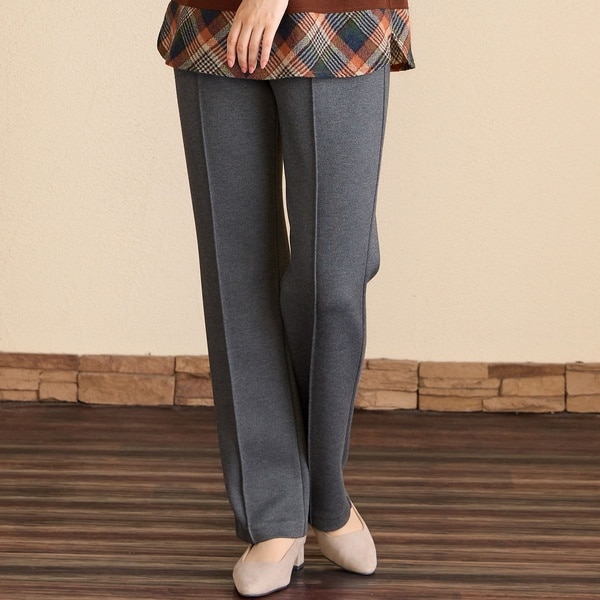 ロブジェ（LOBJIE）/〔あったか素材〕ピンタックストレートパンツ