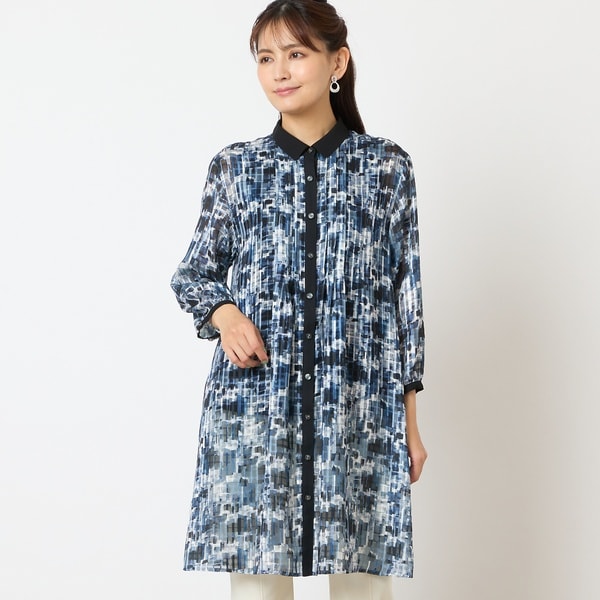 ロブジェ（LOBJIE）/【洗える】シアーチェックロングシャツ