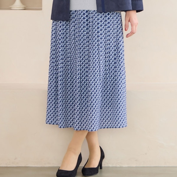ロブジェ（LOBJIE）/【セットアップ可能】幾何柄プリーツスカート