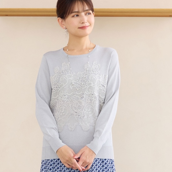 ロブジェ（LOBJIE）/レースつきセーター