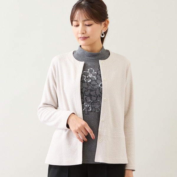 ロブジェ（LOBJIE）/【洗える】綿混カーディガン