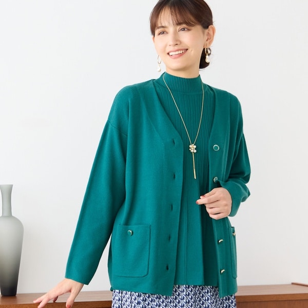 ロブジェ（LOBJIE）/【アンサンブル可】Vネックニットカーディガン