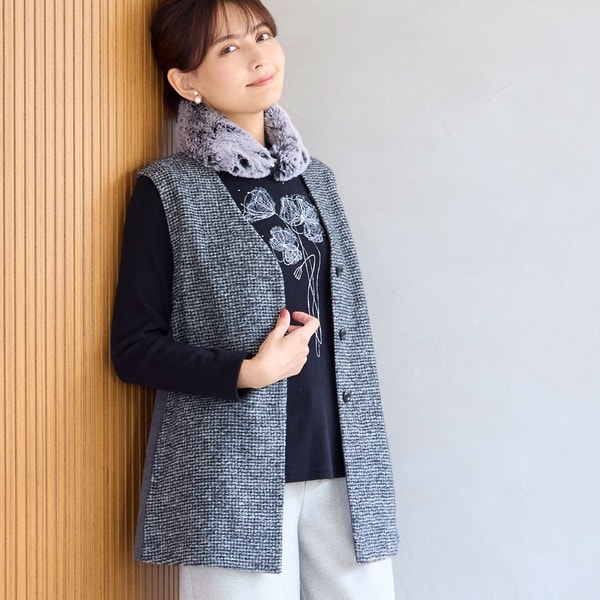 ロブジェ（LOBJIE）/スライバーニットベスト