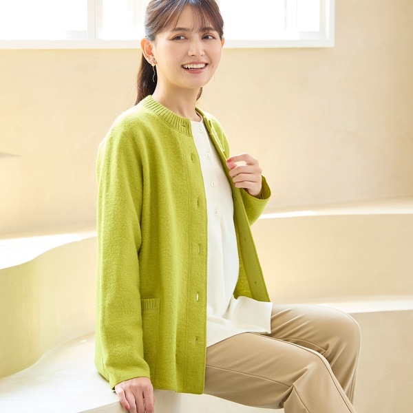 ロブジェ（LOBJIE）/【ウール100】圧縮ウールニットジャケット