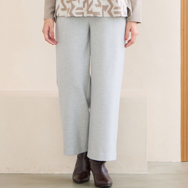 ロブジェ（LOBJIE）/【洗える・S〜LLサイズ】両面起毛ツィーディーワイドパンツ