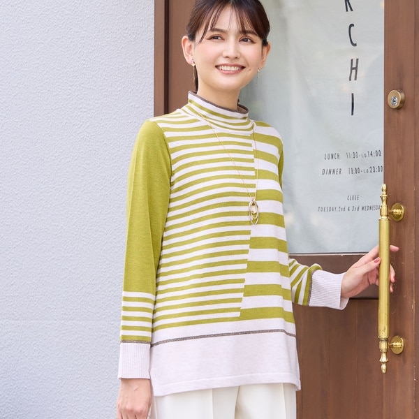 ロブジェ（LOBJIE）/カラーボーダーセーター