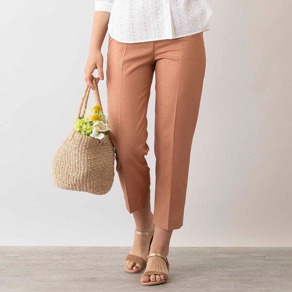 リリアンビューティ エクラ（Liliane Burty ECLAT）/【S・Mサイズ】麻調合繊　センタープレスパンツ［裏地なし］