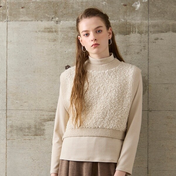 リリアンビューティ エクラ（Liliane Burty ECLAT）/【S−Mフリーサイズ】人気につき追加！パイルニットベスト