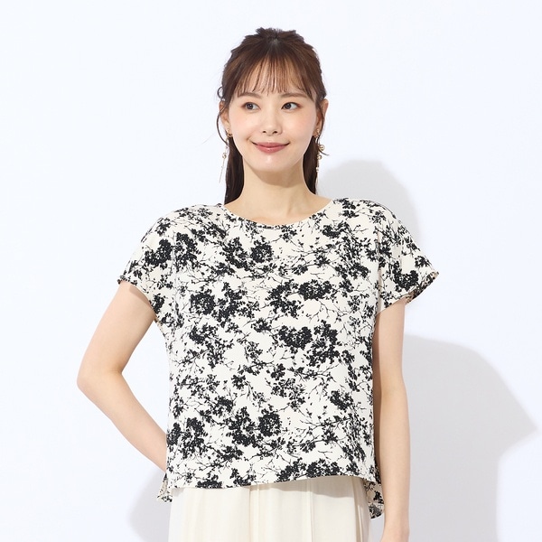 リリアンビューティ エクラ（Liliane Burty ECLAT）/【S〜Mフリーサイズ】ウォッシャブルアムンゼンプリントブラウス