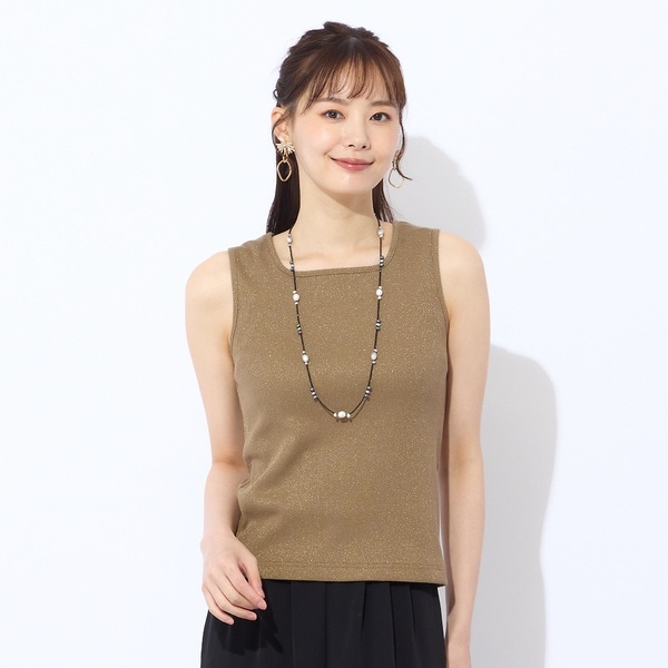 リリアンビューティ エクラ（Liliane Burty ECLAT）/【S・Mサイズ】ラメリブジャージー　タンクトップ