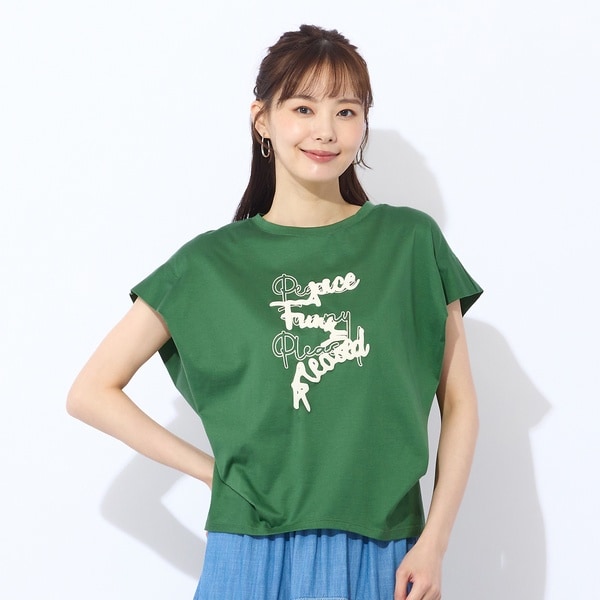 リリアンビューティ エクラ（Liliane Burty ECLAT）/【S・Mサイズ】綿100％フレンチスリーブTシャツ