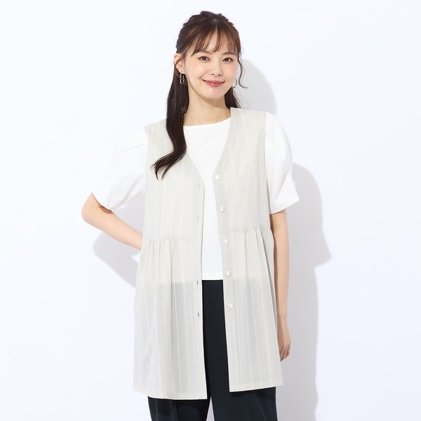 リリアンビューティ エクラ（Liliane Burty ECLAT）/【S・Mサイズ/セットアップ可】綿ローンウォッシャブルベスト