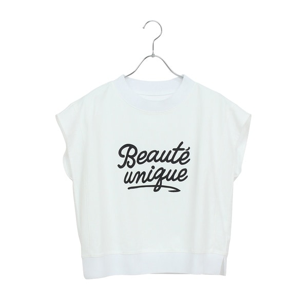 リリアンビューティ エクラ（Liliane Burty ECLAT）/【洗える】リブ使い裏毛ロゴプリントTシャツ