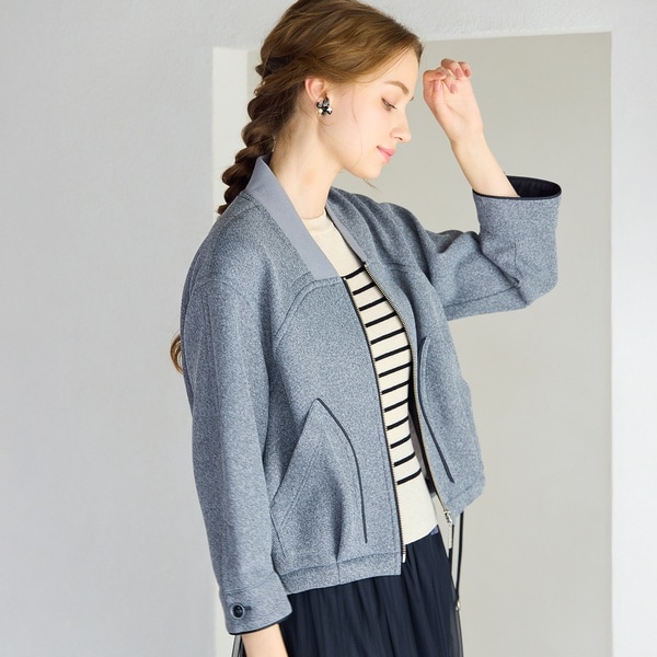 リリアンビューティ エクラ（Liliane Burty ECLAT）/シアーニットダンボールブルゾン