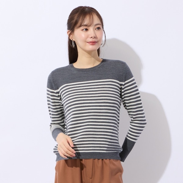 リリアンビューティ エクラ（Liliane Burty ECLAT）/プルオーバーボーダーニット